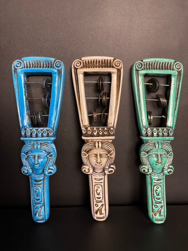 Egyptian Handmade Hathor Sistrum (Musical Instrument) Replica from her ...