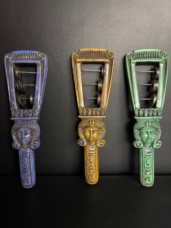 Egyptian Handmade Hathor Sistrum (Musical Instrument) Replica from her ...