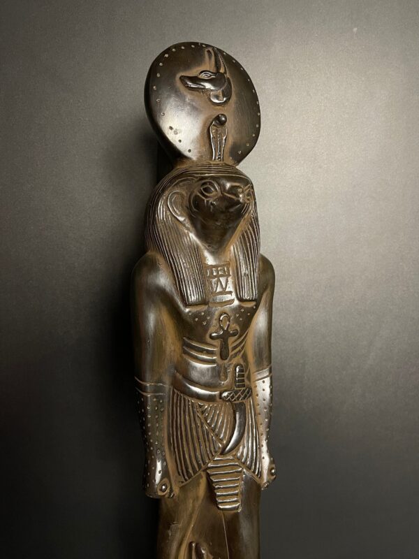 AMON RA the god of sun wearing Sun disk with a falcon face – Altar ...