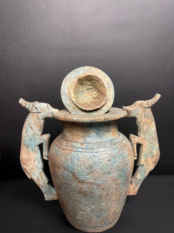 Beautiful Ancient Egyptian Vase with ISIS goddess of protection and ...