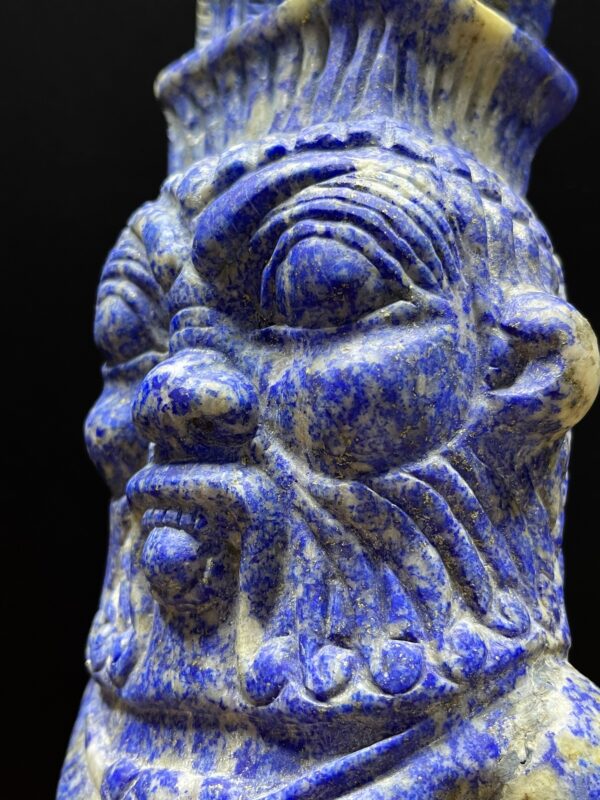 Lapis lazuli Egyptian God Bes statue – God of Joy – God Bes sculptures ...